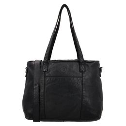 HIDE & STITCHES Leder-Schultertasche in Schwarz - (B)34 x (H)26 x (T)13 cm - 29% | Damen-taschen