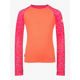 Trollkids Badeshirt "Haukland" in Orange/ Pink - 57% | Größe 98 | Kinder-bademode