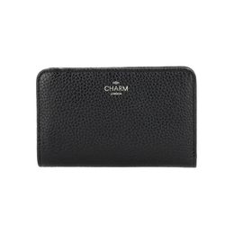 Charm Leder-Geldbörse in Schwarz - (B)14 x (H)9 x (T)3 cm - 52% | Portemonnaies-etuis