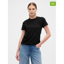 GAP 2er-Set: Shirts in Schwarz - 70% | Gr&ouml;&szlig;e S | Damen-tops