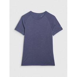 4F Trainingsshirt in Blaugrau - 47% | Größe XS | Damen-outdoor-tops-shirts