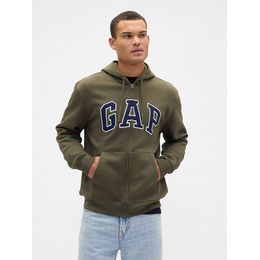 GAP Sweatjacke in Khaki - 56% | Größe XS | Herren-sweatshirts-jacken