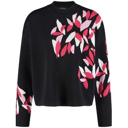 Taifun Pullover in Schwarz/ Pink - 50% | Gr&ouml;&szlig;e 46 | Damen-pullover-cardigans