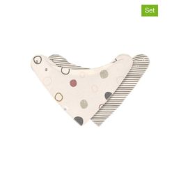 Lässig Lässig 2er-Set: Dreieckstücher "Bandana" in Creme/ Anthrazit - 36% | Baby-schals-tuecher