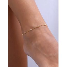 Luja Bijoux Vergold. Fußkettchen mit Kristallen - 74% | Schmuck
