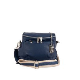 Lucca Baldi Leder-Umhängetasche "Favara" in Dunkelblau - (B)24 x (H)19 x (T)7 cm - 74% | Damen-taschen