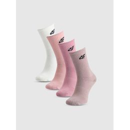 4F 4er-Set: Socken in Weiß/ Rosa/ Hellbraun - 32% | Größe 35-37 | Kinder-socken-strumpfhosen