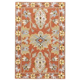 ABC Italia Wollteppich "Oushak" in Hellbraun/ Beige - 45% | Größe 61x92 cm |