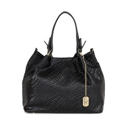 Anna Morellini Leder-Henkeltasche "Eloisa" in Schwarz - (B)38 x (H)28 x (T)16 cm - 74% | Damen-taschen