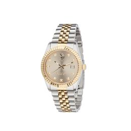 U.S. Polo Assn. Quarzuhr in Silber/ Gold/ Beige - 71% | Damen-uhren
