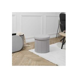 The Home Deco Kids Aufbewahrungshocker in Grau - (H)38 x Ø 38 cm - 55% | Sitzmoebel
