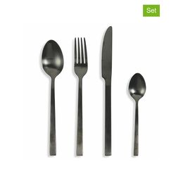 Villa d ́Este 24tlg. Mattiertes Besteck-Set "Lexington" in Schwarz - 22% | Gedeckter-tisch