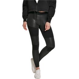 Urban Classics Kunstleder-Leggings in Schwarz - 42% | Größe M | Damenhosen