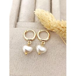 atelier MIU Vergold. Creolen mit Perlen - 75% | Schmuck