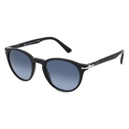Persol 0PO3152S | Herren-Sonnenbrille | Fassung: Vollrand, Panto, Acetat, Schwarz | Glasfarbe: Blau Verlaufend
