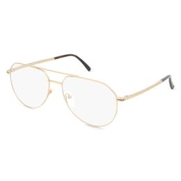 Fielmann MC 570 CL DOMINIC Brille Unisex | Fassung: Vollrand, Pilot, Gold Glänzend