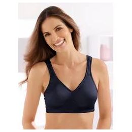 Bügelloser BH Speidel, Damen, Gr. 95, Cup E, blau (marine), 87% Polyamid, 13% Elasthan, BHs