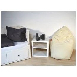Sitzsack Kinzler "Manchester", beige (natur), B:95cm H:125cm, Polyester, Sitzsäcke, Uni Farben, Cord, mit Tasche & Tragegriff, Wohnzimmer & Kinderzimmer