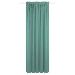 Vorhang ADAM "Uni Collection", blau (petrol), B:142cm H:255cm, Baumwolle (Bio-Baumwolle), Gardinen, Blickdichter aus 100% Bio-Baumwolle