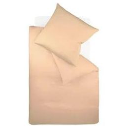 Bettwäsche Fleuresse "Colours in 135x200, 155x220 oder 200x200 cm", beige (sand), B/L: 200cm x 220cm, 1 Stk., 2 Stk., Mako-Satin, B/L: 80cm x 80cm, 3 Stk., Mako-Satin, Obermaterial: 100% Baumwolle, Bettwäsche, Bettwäsche aus 100% Baumwolle, uni, mit Reißverschluss