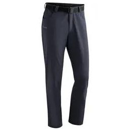 Funktionshose Maier Sports "Perlit M", Herren, Gr. 29, Kurzgrößen, blau (dunkelblau), Vorderseite: 92% Polyester, 8% Elasthan / Rückseite: 100% Polyester, Hosen, warme Herren Softshellhose, Winter Outdoorhose, winddicht, Regular Fit