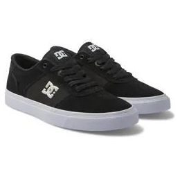 Sneaker DC Shoes "Teknic", Gr. 10,5 (44), schwarz-weiß (schwarz, weiß), Obermaterial: Leder (Kuh) / Futter: Textil / Außensohle: Gummi, Schuhe