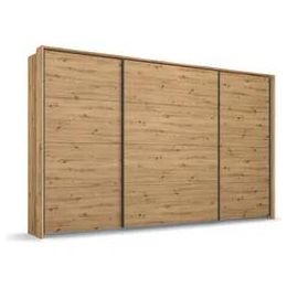 Schwebetürenschrank Rauch "Kleiderschrank Schrank Garderobe OTELI inkl. 3 Innenschubladen", braun (eiche artisan), B:323cm H:214cm T:68cm, Holzwerkstoff, Schränke, inkl. Passepartout optional mit Beleuchtung