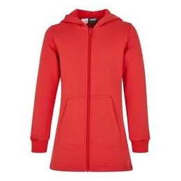 Parka Urban Classics "Urban Classics Damen Girls Sweat Parka", Mädchen, Gr. 134/140, grau (hugerot), 65% Baumwolle, 35% Polyester, unifarben, normal, ohne Ausschnitt, Jacken
