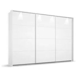 Schwebetürenschrank Rauch "Kleiderschrank Schrank Garderobe OTELI inkl. 3 Innenschubladen", weiß, B:278cm H:233cm T:68cm, Holzwerkstoff, Schränke, inkl. Passepartout optional mit Beleuchtung