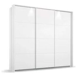 Schwebetürenschrank Rauch "Kleiderschrank Schrank Garderobe OTELI inkl. 3 Innenschubladen", weiß, B:211cm H:233cm T:68cm, Holzwerkstoff, Schränke, inkl. Passepartout optional mit Beleuchtung