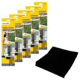 Fliegengitter-Gewebe Schellenberg "Maxi für große Fenster", grau (rahmen: grau gewebe: grau), B:150cm H:300cm, Insektenschutzgitter, Insektenschutz und Mückenschutz, 150 x 300 cm, anthrazit und weiß