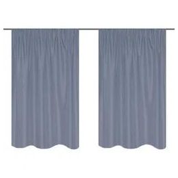 Vorhang HOME BASICS "MAITE" Gr. 1, blau, B:135cm H:145cm, Polyester, Gardinen