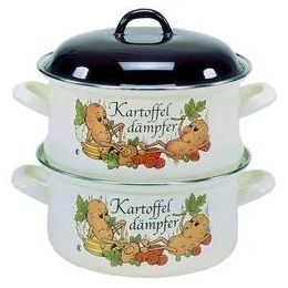 Krüger Dampfgartopf KRÜGER "KARTOFFEL", beige (hellbeige, schwarz), Ø:20cm, Töpfe, Dampfkochtopf, Induktion