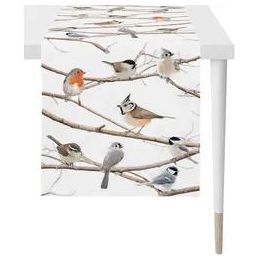 Tischläufer Apelt "1414 Winterwelt, Weihnachtsdeko, Weihnachten", bunt (weiß, natur, bunt), B:46cm L:135cm, Baumwolle, Tischdecken, Digitaldruck