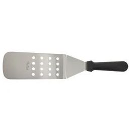 Pinti Inox Küchenspachtel PINTINOX "Professional", schwarz (edelstahlfarben, schwarz), B:7,6cm, Edelstahl, Kunststoff, Küchenpaletten, Pfannenwender, gelocht, Edelstahl, spülmaschinengeeignet