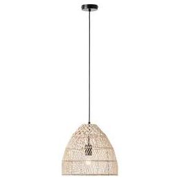 Brilliant Pendelleuchte "Minster", beige (natur, weiß), 1, Ø 35cm H: 120cm, 1 Stk., Leuchten, Hängelampe 35cm natur/weiß