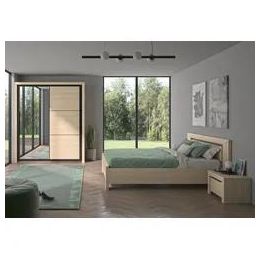 Jugendzimmer-Set GAMI "Brugge", braun (kastanie natur), ohne Matratze, B/H: 160cm x 200cm, Spanplatte, Schlafzimmermöbel-Sets, In 2 Farben erhältlich