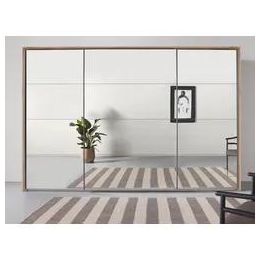 Schwebetürenschrank Rauch "Kleiderschrank Schrank Garderobe OTELI inkl. 3 Innenschubladen", braun (eiche artisan), B:323cm H:233cm T:68cm, Holzwerkstoff, Schränke, mit Spiegelfront und Passepartout optional mit Beleuchtung