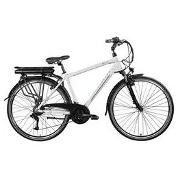 Zündapp E-Bike ZÜNDAPP "Z802 Herren" Gr. 48, weiß (grau, weiß), Elektrofahrräder, 48cm, 28 Zoll (71,12cm), Pedelec, Elektrofahrrad für Damen u. Herren