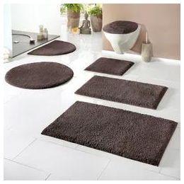 Badematte my home "Maren, Badvorleger, Badezimmer Teppich" Gr. 10, grau (anthrazit), H:15mm, Baumwolle, Badematten, Bio-Baumwolle, Badteppich, Badematten auch als 3 teiliges Set