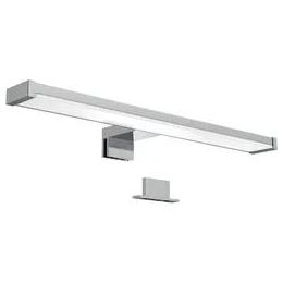 B.K.LICHT Spiegelleuchte, grau (chromfarben), 1, H: 4,5cm, Leuchten, Spiegellampe, Badlampe, Schminklicht, neutral-weiß, 600 Lumen, IP44