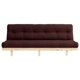 Schlafsofa KARUP DESIGN "Lean", braun, B:190cm H:73cm T:99cm, 80% Baumwolle + 20% polyester, Sofas, mit Bettfunktion und Futonmatratze