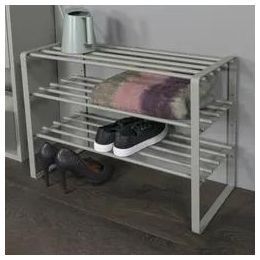 Schuhregal SPINDER DESIGN "REX SR 2 - 100 cm", grün (dusty grün), B:70 H:48,5 T:29, Stahl, Regale, Regal aus Stahl, wahlweise Breite 70 cm oder 100 cm