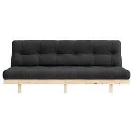 Schlafsofa KARUP DESIGN "Lean", grau (dunkelgrau), B:190cm H:73cm T:99cm, 80% Baumwolle + 20% polyester, Sofas, mit Bettfunktion und Futonmatratze