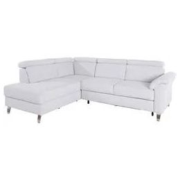Sit & More Ecksofa SIT & MORE "Arngast L-Form", silber, B:245cm H:84cm T:194cm, Sofas, inklusive Kopfteilverstellung und Federkern