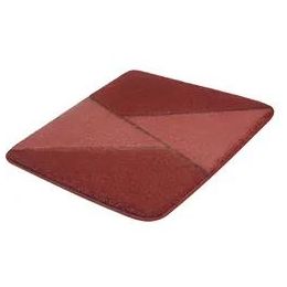 Badematte Kleine Wolke "Hailey", rot, H:20mm, Polyacryl, Badematten, Badteppich, modernes Design, Hoch-Tief Effekt, waschbar
