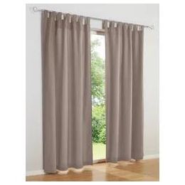 Vorhang Heine HOME Gr. 6, grau (taupe), B:140cm H:295cm, Polyester, Gardinen