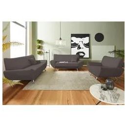 Polstergarnitur Inosign "Saltare elegant und komfortabel, OTTOs Choice, 3-2-1", grau (grau,), H:78cm T:82cm, Sitzmöbel-Sets
