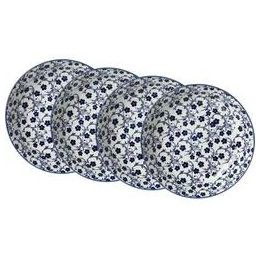 Ritzenhoff & Breker Suppenteller RITZENHOFF & BREKER "ROYAL SAKURA", weiß (weiß, blau), Ø:20,5cm, Keramik, Speiseteller, Keramik, Ø 20,5 cm