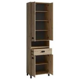 Badmöbel-Set ByLiving "Wellness", braun (artisan eiche), Kastenmöbel-Sets